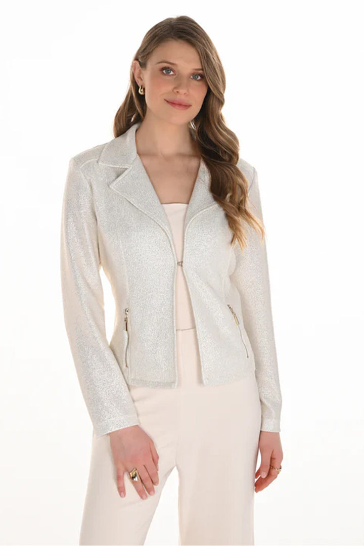 WINTER WHITE GOLD SPARKLE JACKET – Aldila Boutique